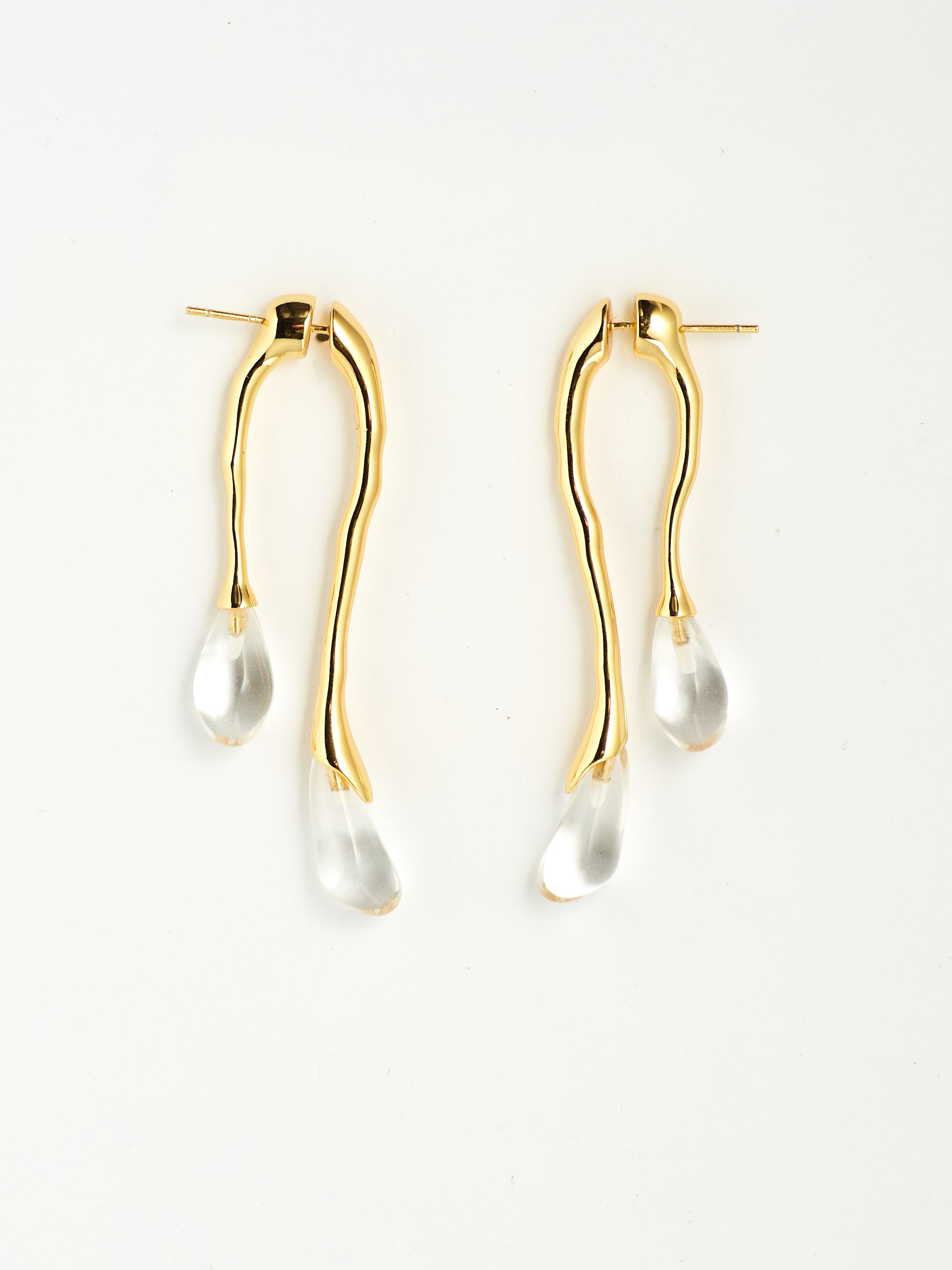 Lexi Glass Drop Earrings – Dove Grey Bridal